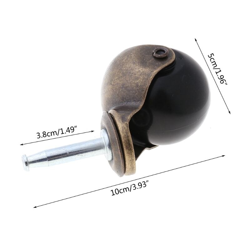 2 inch Swivel Caster Wheels Antique Brass Ball Cas... – Vicedeal