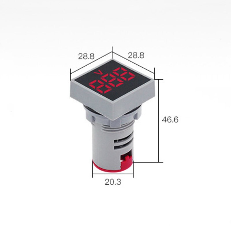 22MM AC 20-500V Voltmeter Square Panel LED Digital... – Vicedeal