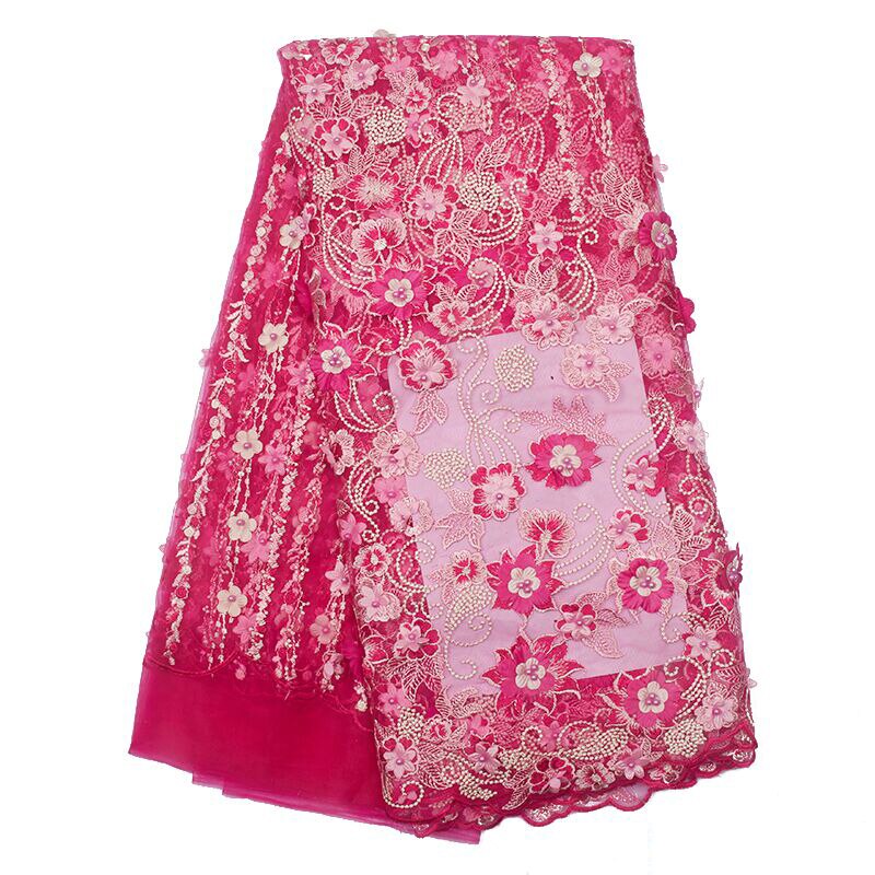 lace mesh embroidered multi-coloured thread floret... – Vicedeal