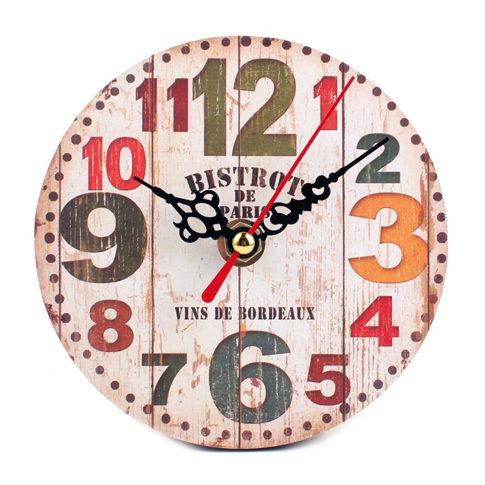 Wooden Wall Clock Round Watch Silence Home Modern ... – Grandado