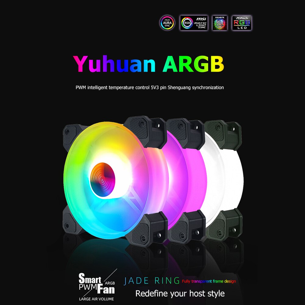 COOLMOON PC Case Cooler Fan 12cm 12V 4Pin PWM for ... – Grandado