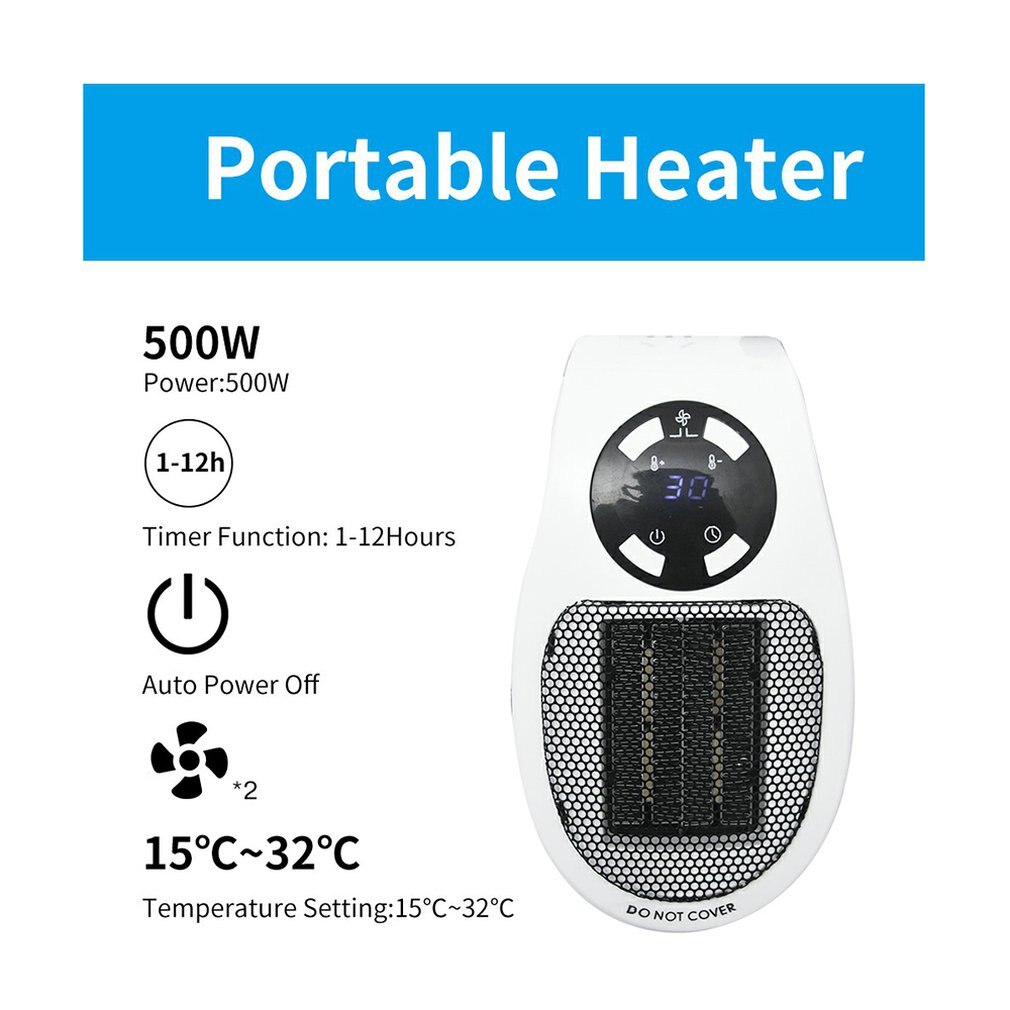 110-220V Wall-Outlet Mini Electric Air Heater Powe... – Grandado