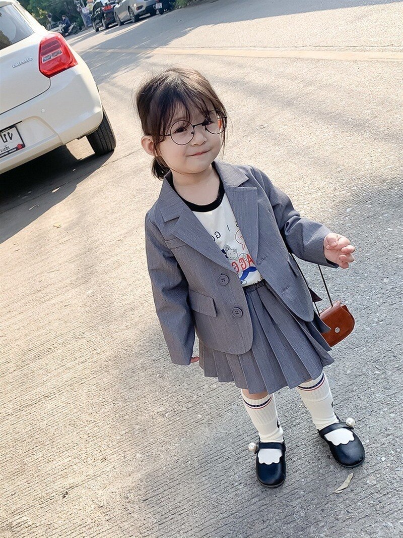 12M-8Y School Suits for Baby Girl Formal Wear Cott... – Vicedeal