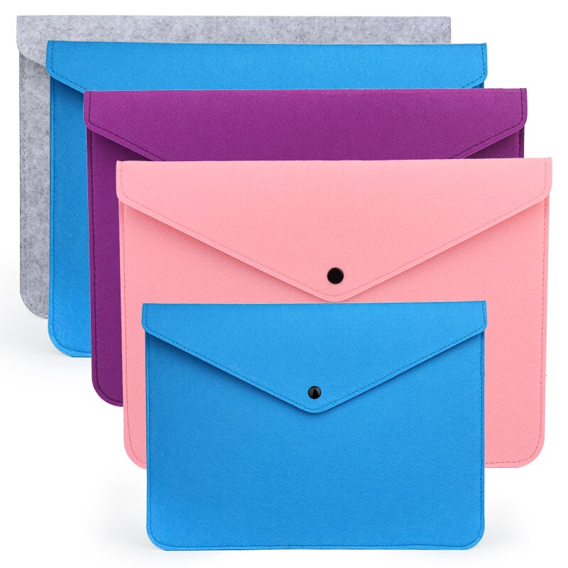 Fenrry A4/A5 Felt Folder Veiled Button Big Capacit... – Vicedeal