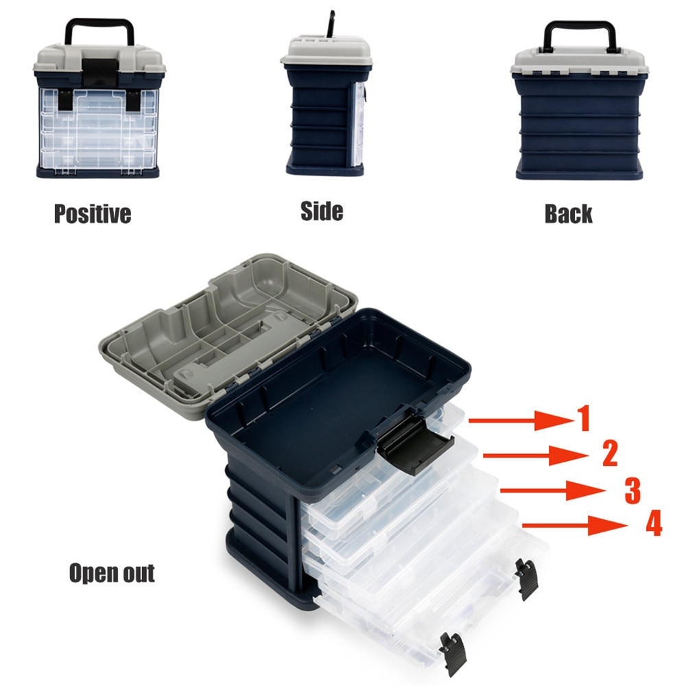 27*17*26cm Portable 4 Layers Big Fishing Tackle Bo... – Grandado