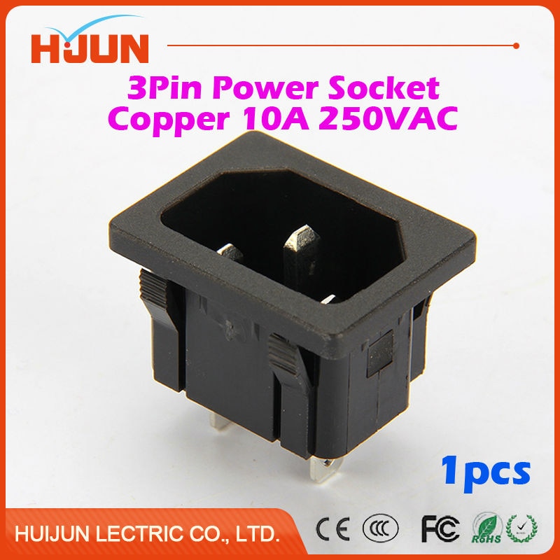 1Pcs 3 Pin Male Safe Power Socket Copper Inlet Con... – Grandado
