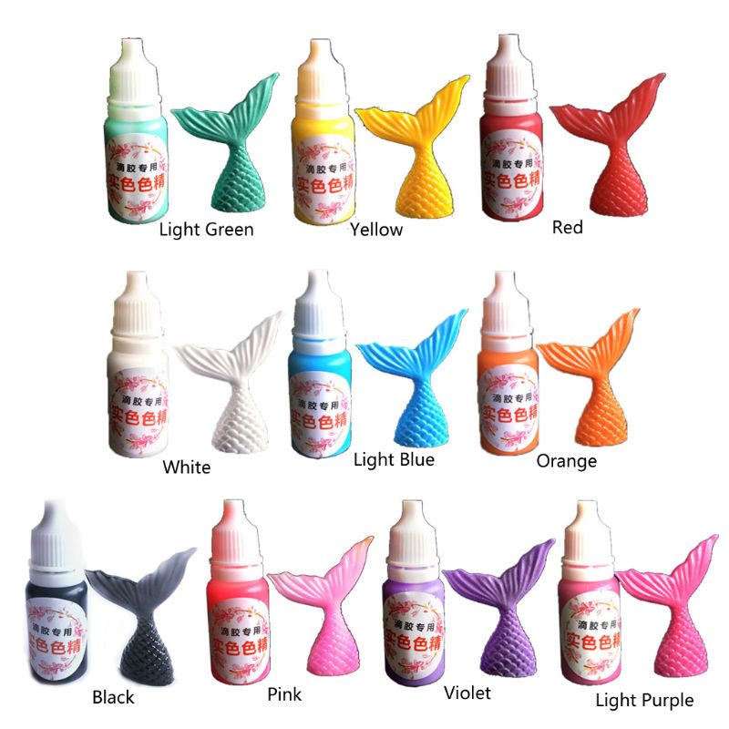 10 Colors UV Resin Solid Pigment Kit poxy Resin Li... – Vicedeal