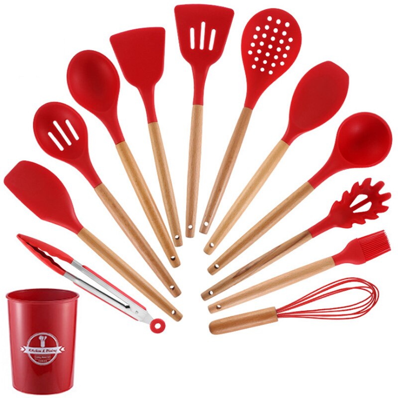 12 Pcs Cooking Utensils Set Silicon Non-stick Spat... – Grandado