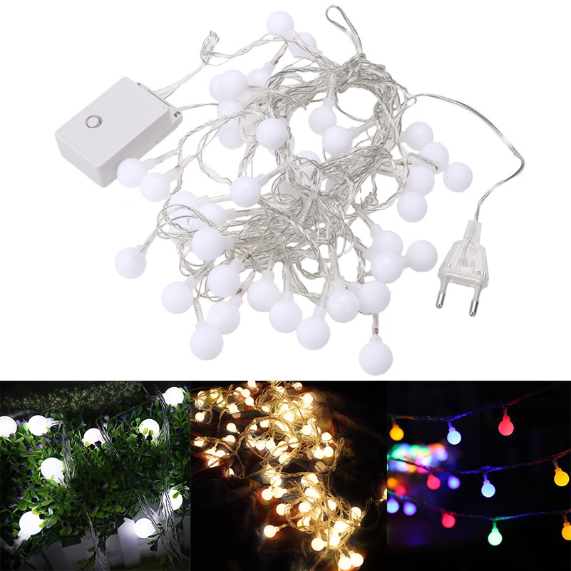 20 LEDs Cotton Ball String Lights Outdoor Decorati... – Grandado