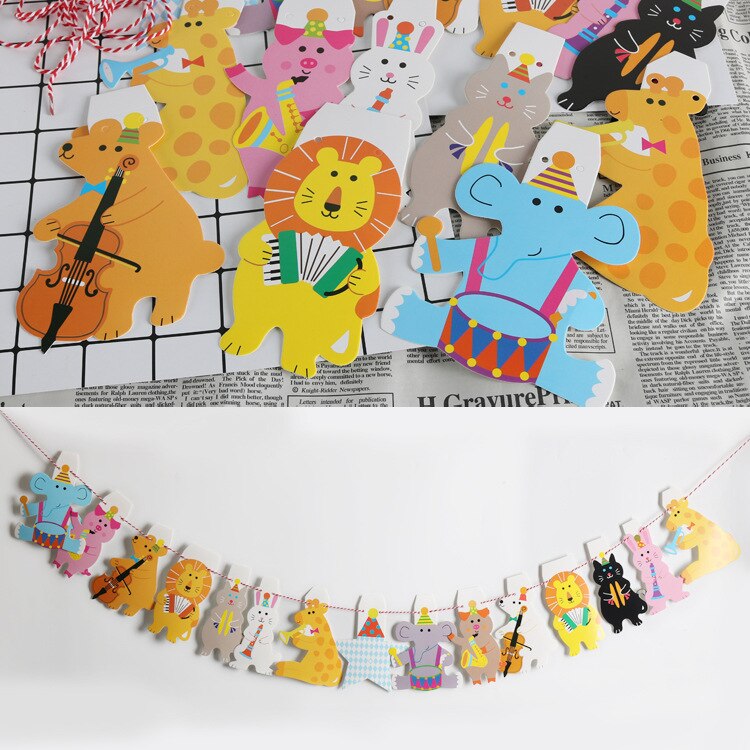 15pcs Happy Family Birthday Party Animal Colorful ... – Grandado