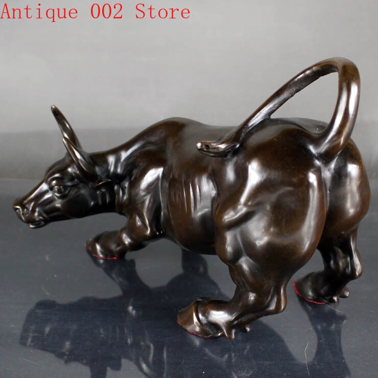 Big Wall Street Bronze Fierce Bull OX Statue decor... – Vicedeal