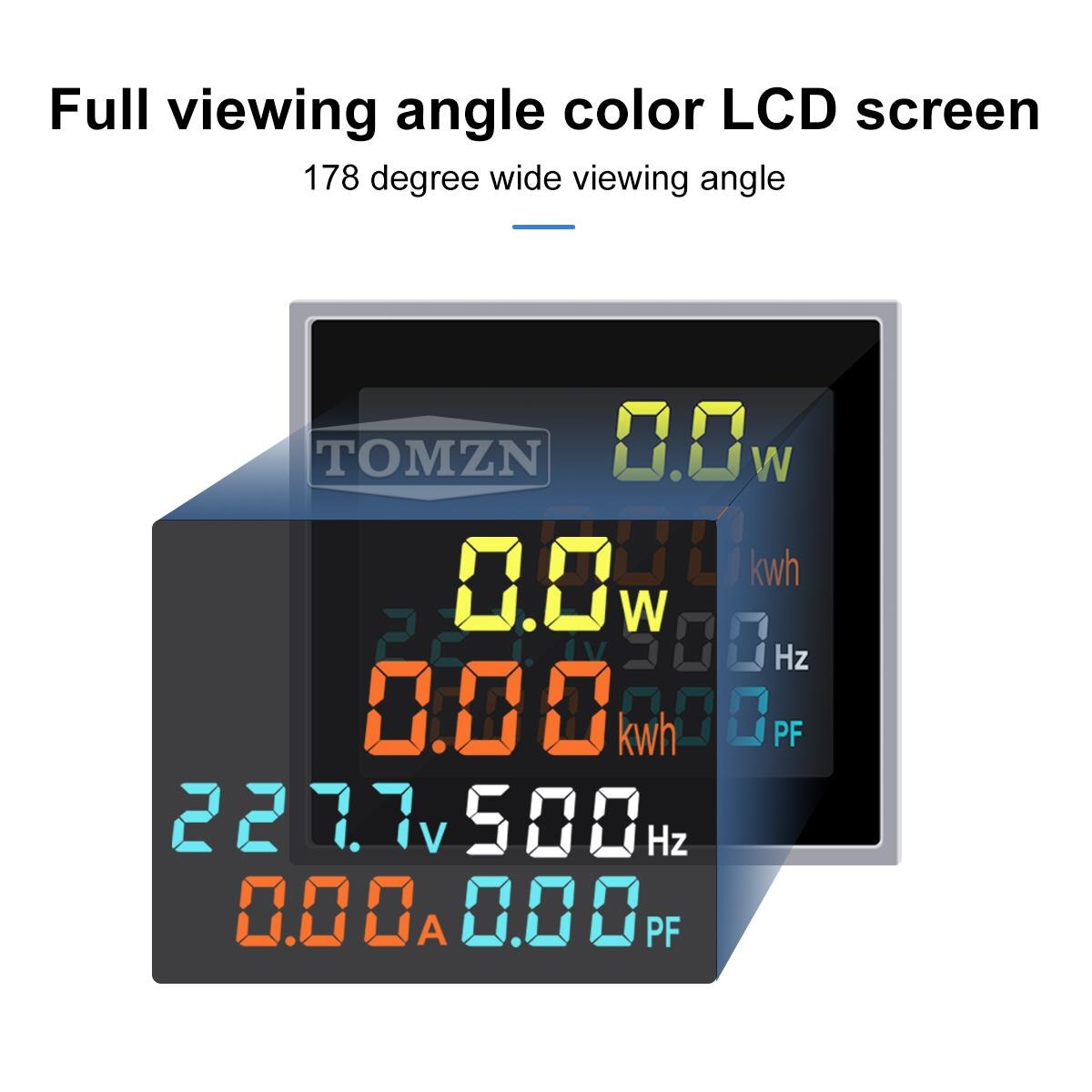 6IN1 50-300V 50/60Hz Square Voltmeter Ammeter Ampe... – Grandado