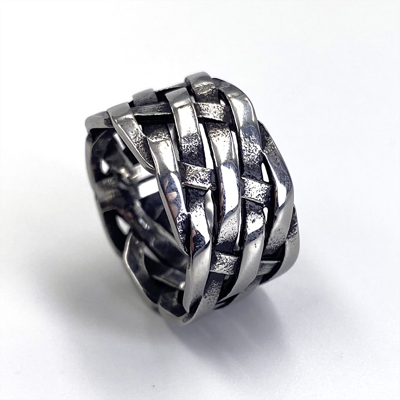 Weave Knoop Viking Rvs Ring Nordic Voor Mannen Ret... – Grandado