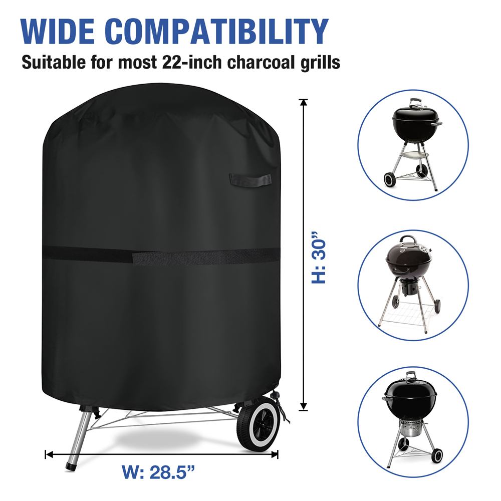 Black 72x77cm Waterproof BBQ Cover BBQ Accessories... – Grandado