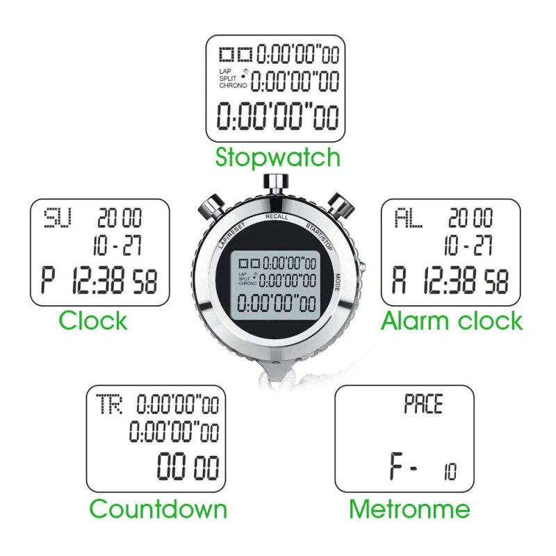 Digital Stopwatch Timer Portable Sports Running Ch... – Grandado Digital Stopwatch Timer Portable Sports Running Ch... – Grandado