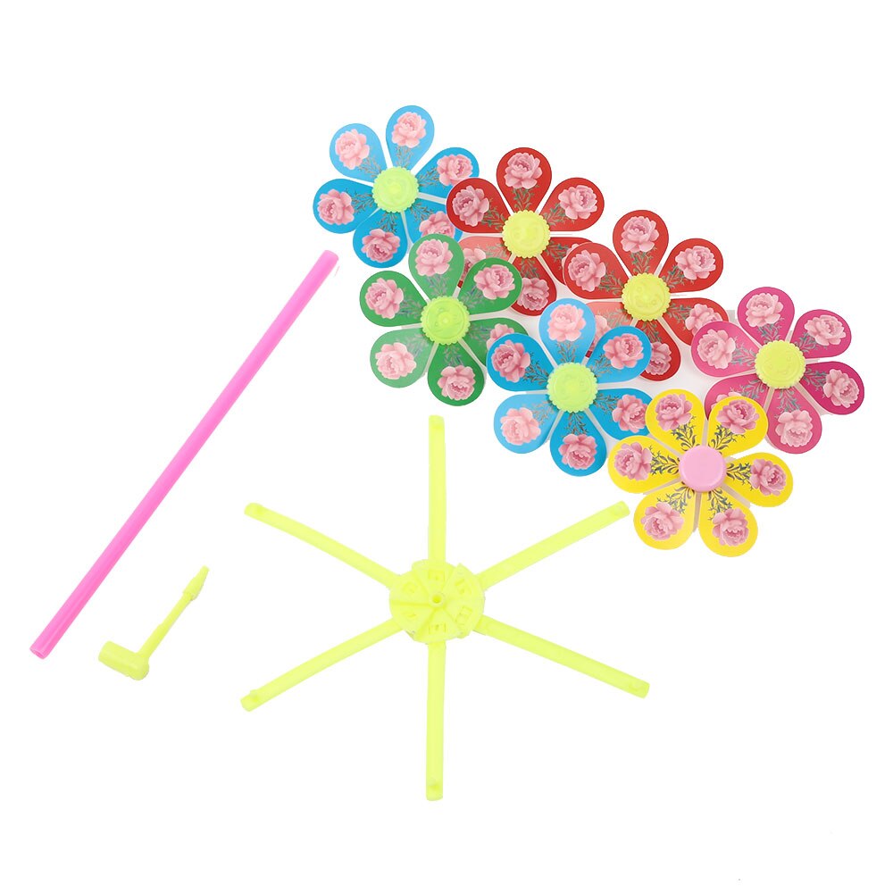 Plastic Child Windmill Seven Flowers Classic Toys ... – Grandado