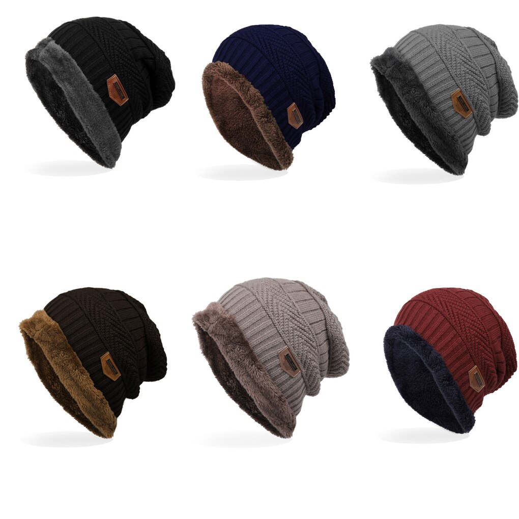 A0NIJIE mannen label knit hoed vezels wol cap wint... – Grandado