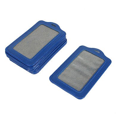 Azul claro Faux cuero Business ID Badge Card Holde... – Grandado