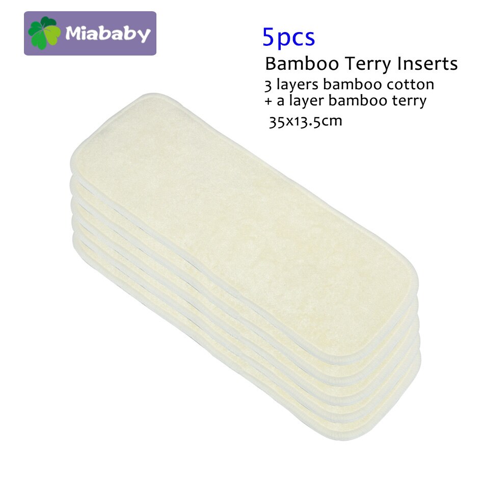 Miababy 5/10 pcs 4 layers Bamboo Cotton/Terry Clot... – Grandado