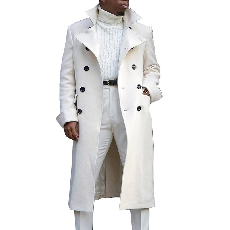 Mens Long Jackets Autumn Wool Coats Long Sleeve Bu... – Grandado