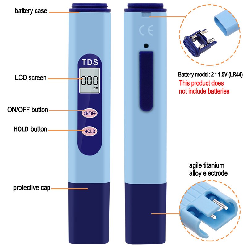 TDS Meter Water Tester Automatic Calibration Teste... – Grandado