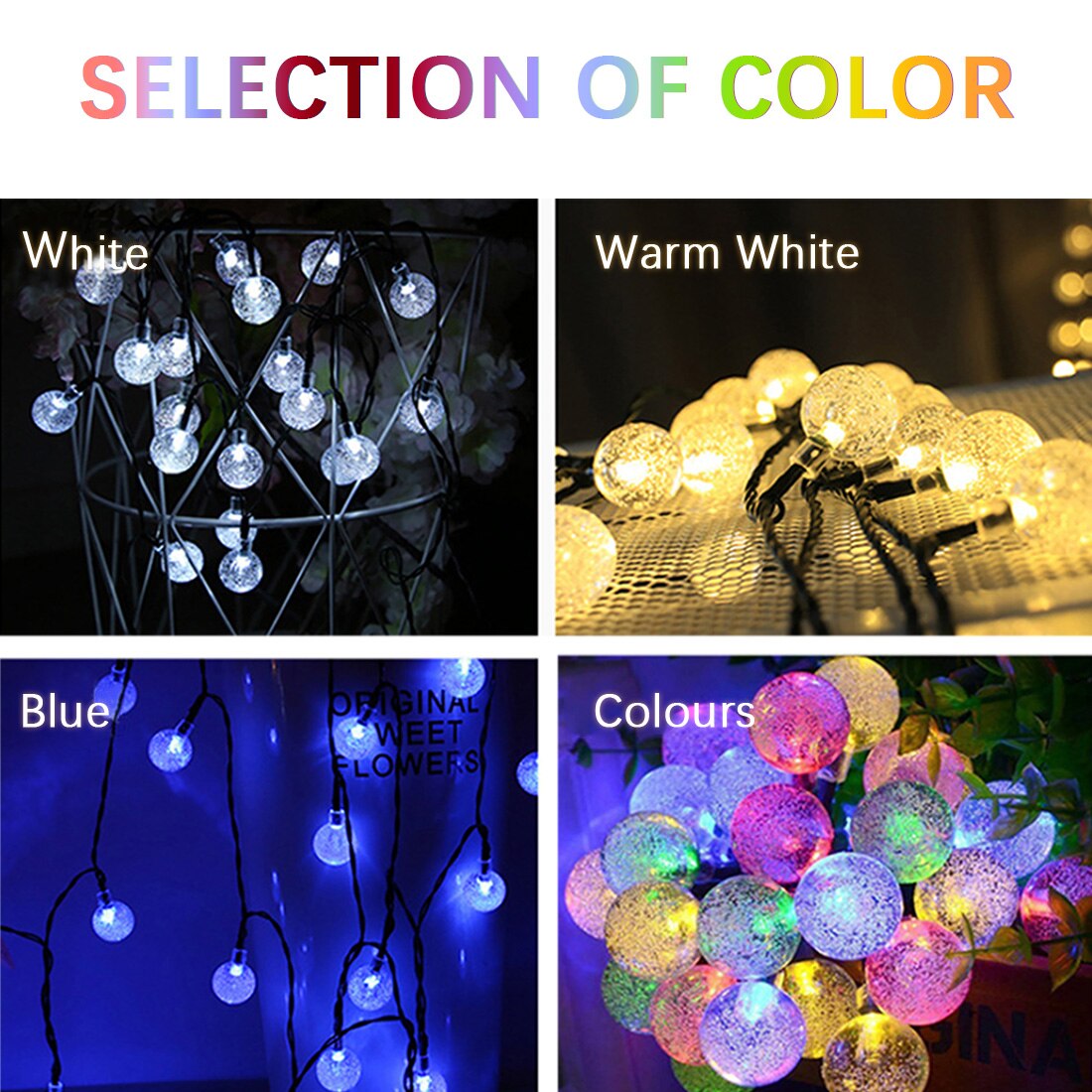 20/30/50LEDS Crystal ball Solar Lamp Power LED Str... – Grandado