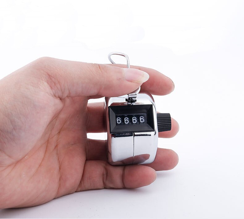 4 Digit Hand Tally Metal Counter Stainless Steel M... – Grandado
