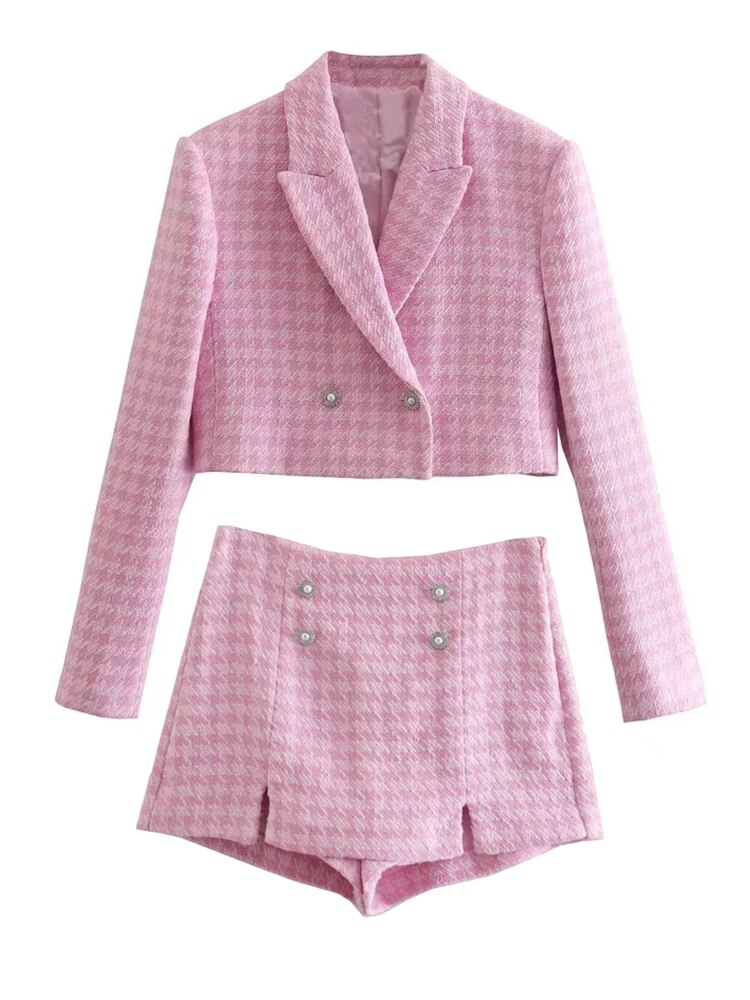 Aonibeier 2022 Spring Women Casual Traf Cropped Tw... – Vicedeal