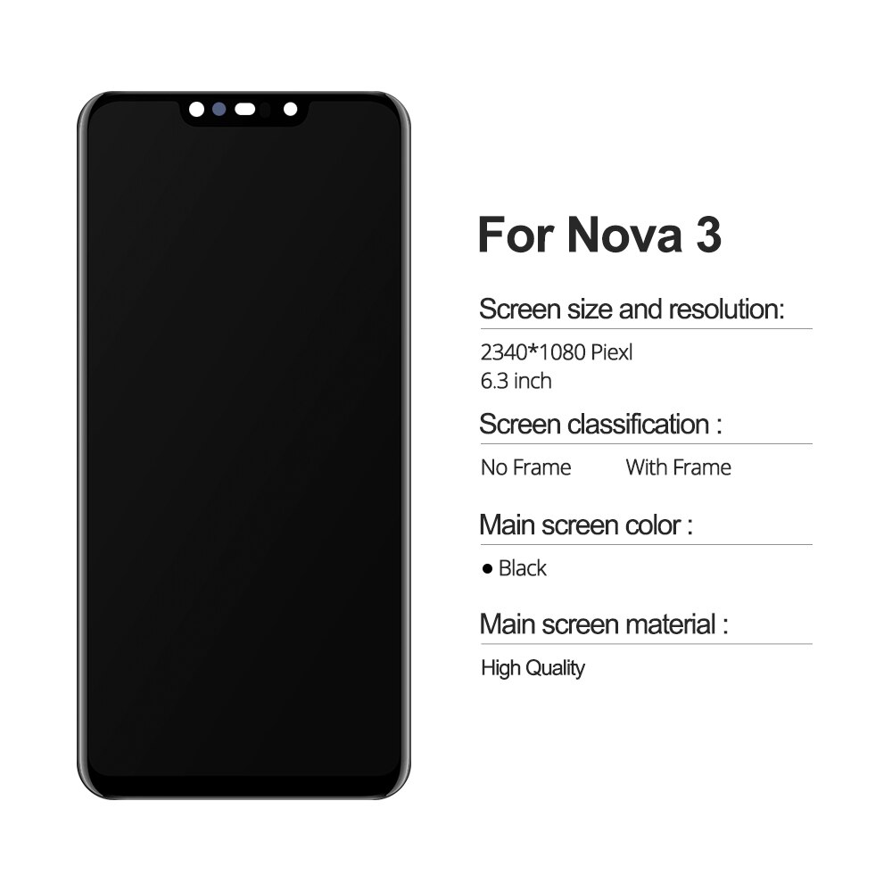 Voor Huawei Nova 3 Lcd Touch Screen Par LX1 LX9 No... – Vicedeal