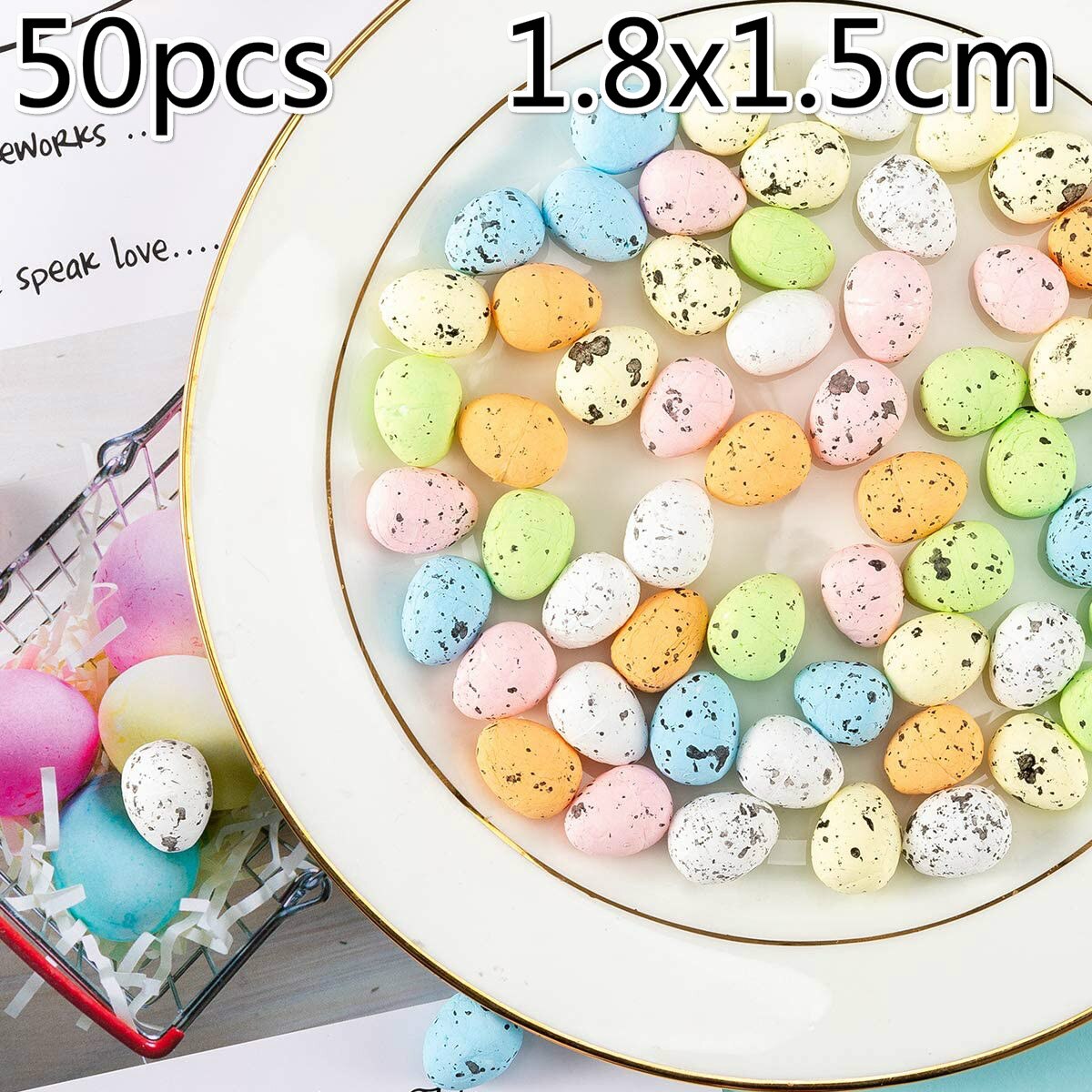 100 Stuks Foam Paaseieren Happy Easter Decoratie G... – Vicedeal