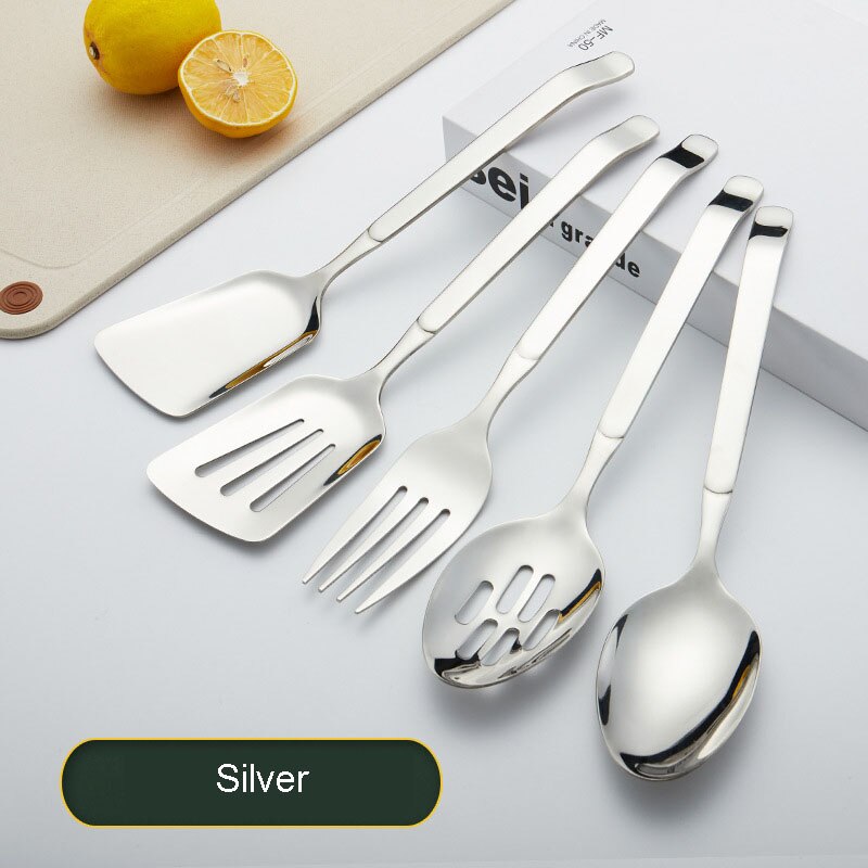 Stainless Steel Kitchen Utensils 5-Piece Cooking T... – Grandado