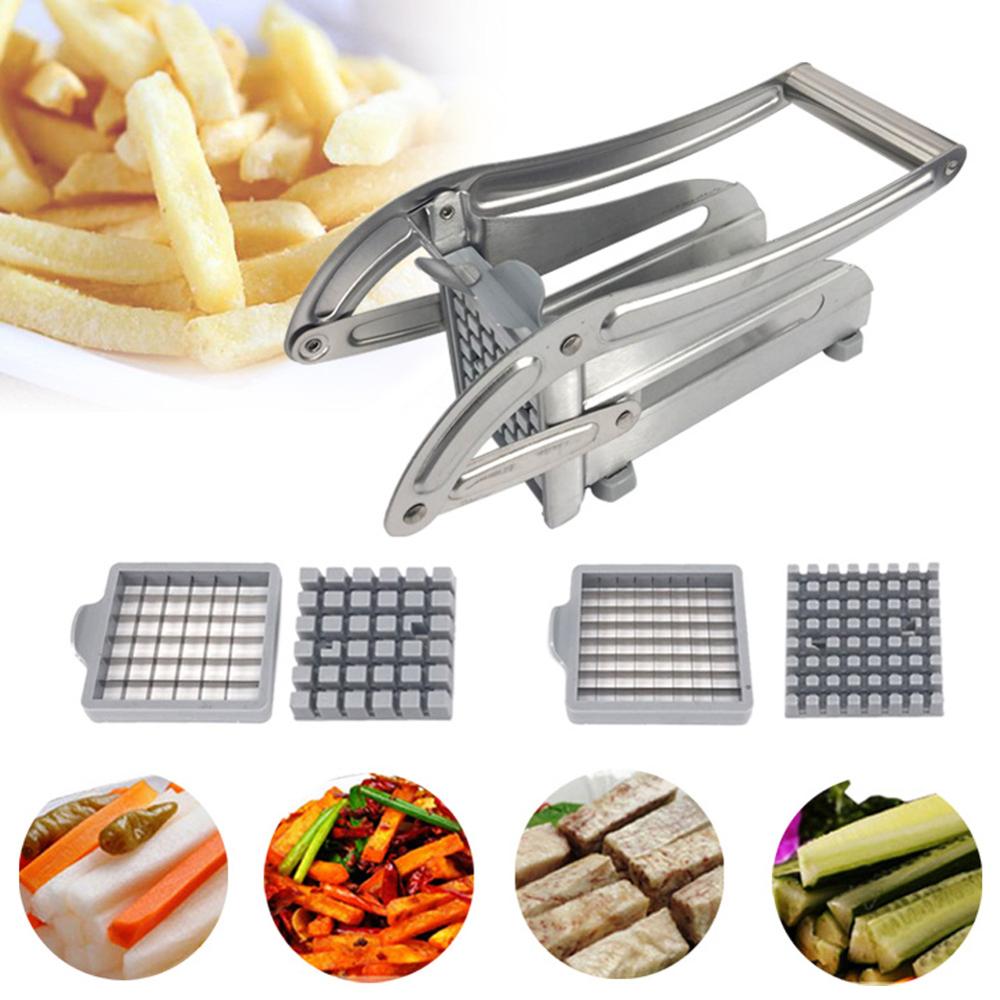 Coupe frites et chips à 2 lames en acier inoxydabl... – Grandado