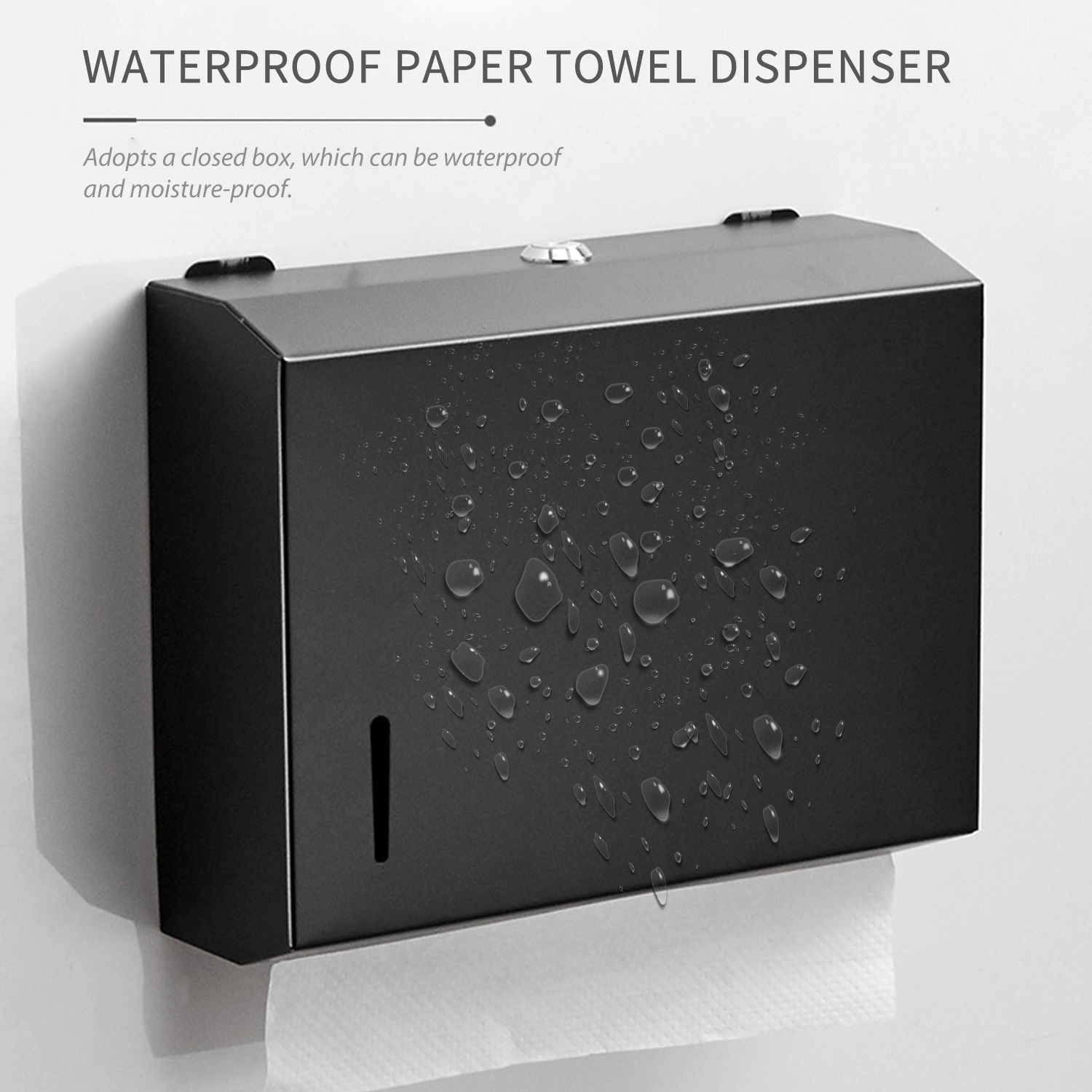 Bathroom Paper Towel Dispenser Wall Mounted Drilli... – Vicedeal