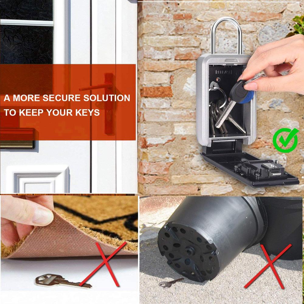 Key Lock Box with 4-Digit Combination Lock Box for... – Grandado