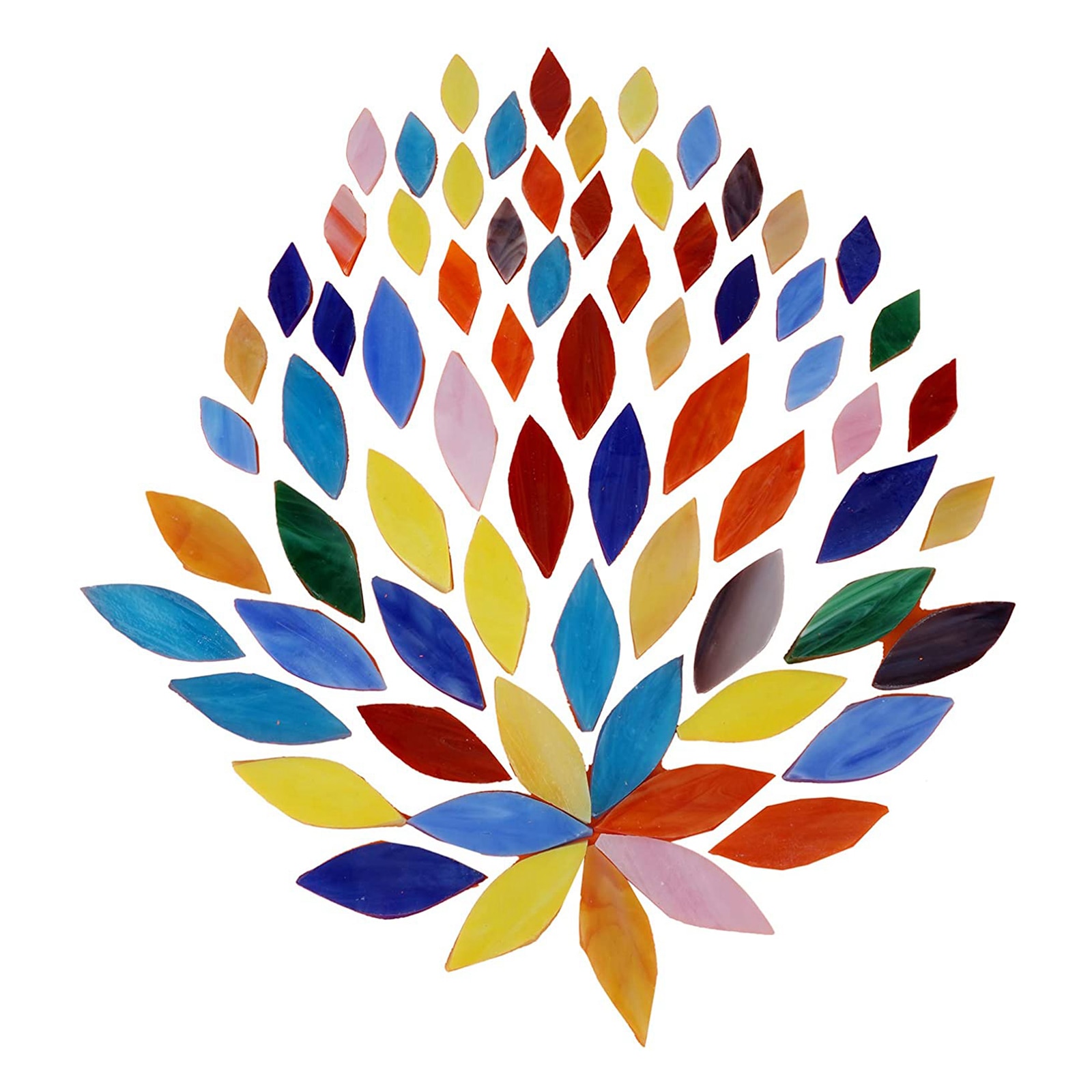 100 Pieces Mixed Colors Petal Mosaic Tiles Art Cra... – Grandado