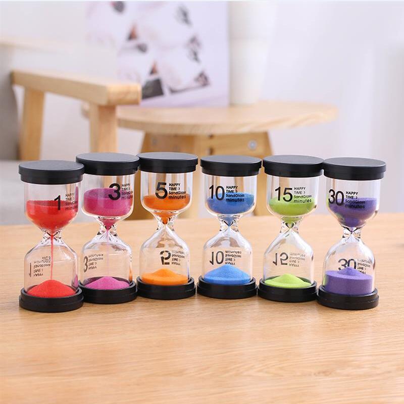 6pcs/set 1/3/5/10/15/30 Minute Timer Hourglass San... – Grandado