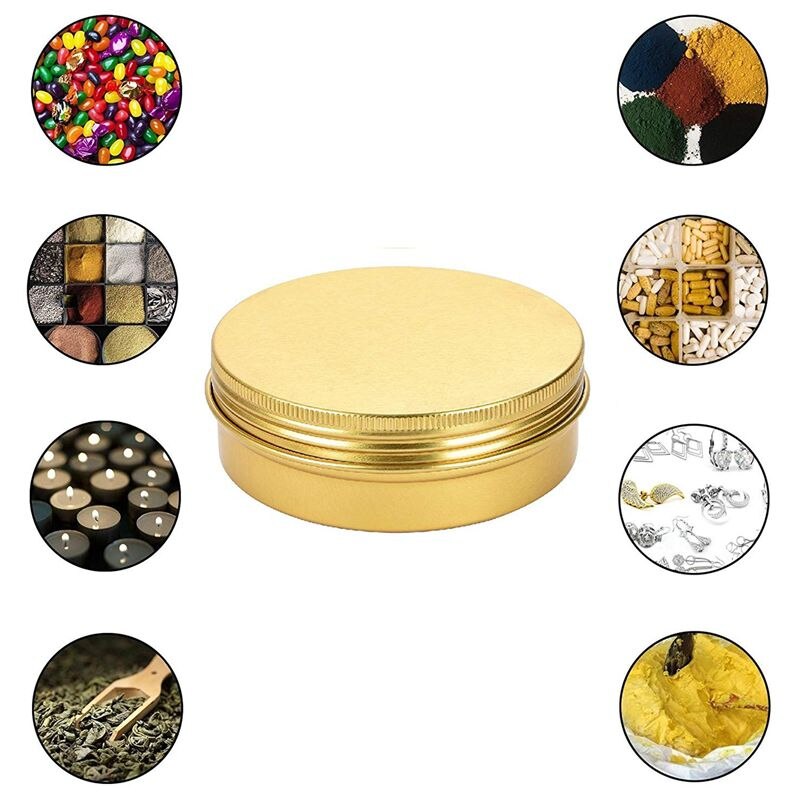 Tin Cans Screw Top Containers Aluminum Round Steel... – Vicedeal