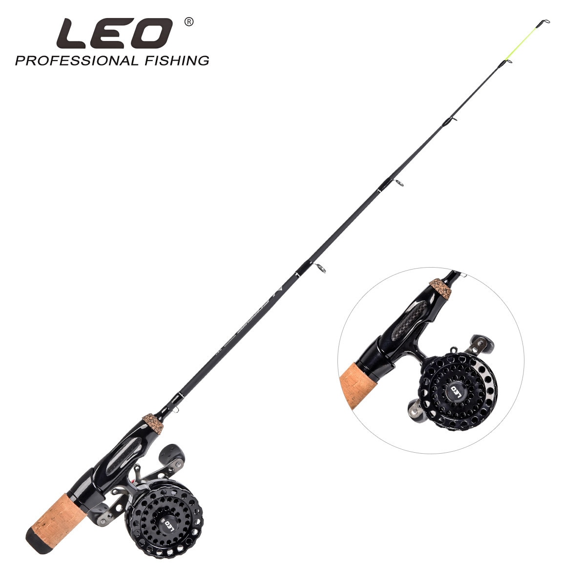 LEO integrated flat body ice fishing rod single se... – Vicedeal