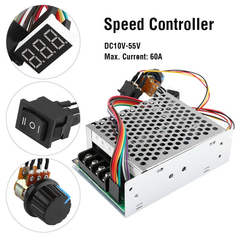 60A Digital display PWM speed controller module 10... – Vicedeal