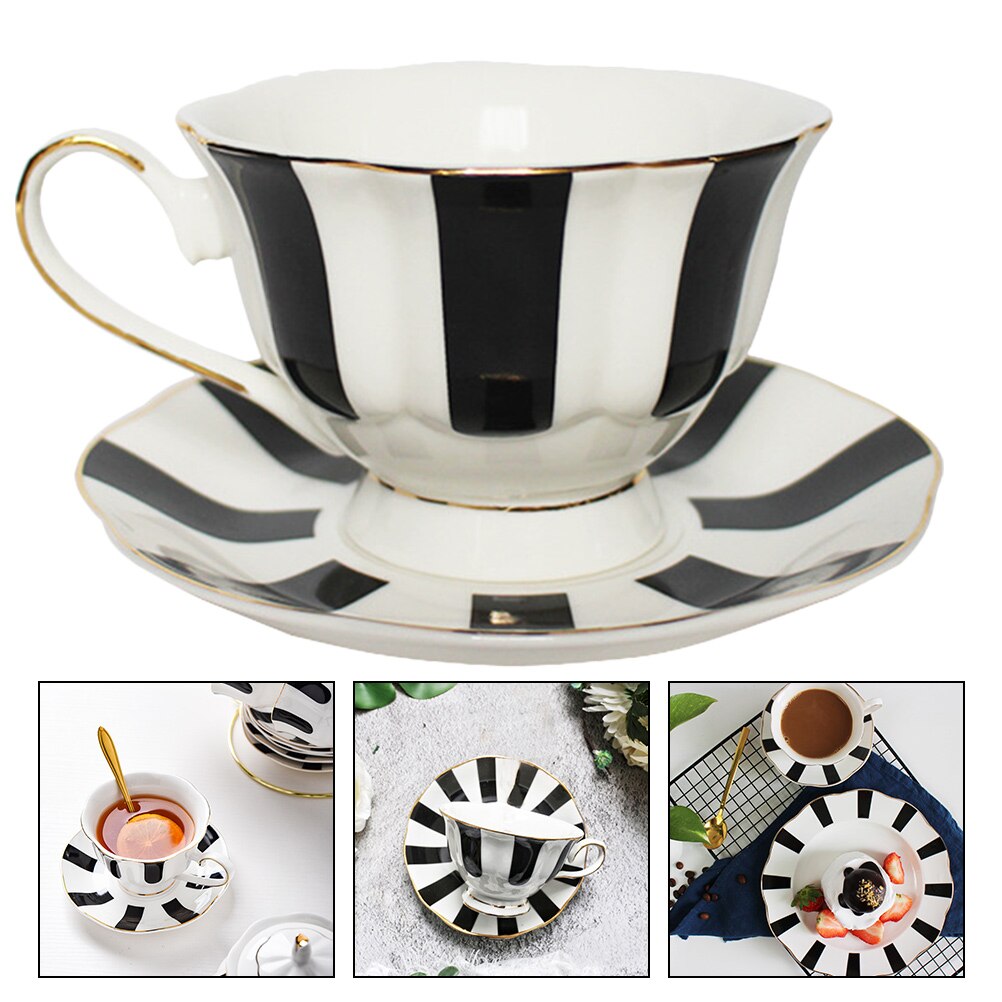1 Set Delicate Coffee Cup Saucer Set Ceramic Coffe... – Grandado