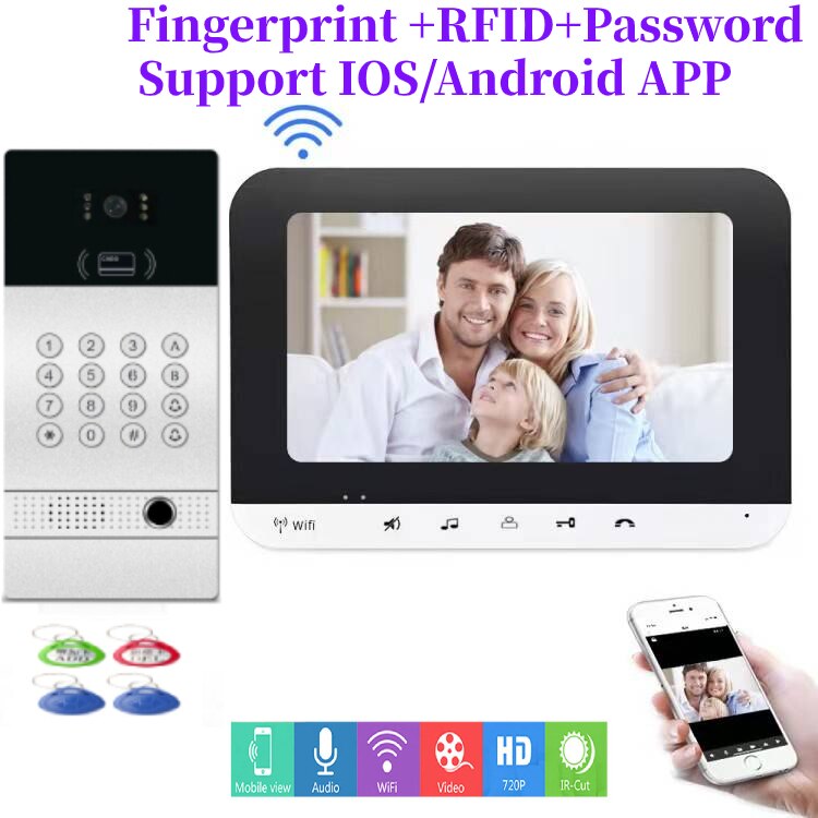 App Remote Unlock Ip Video Intercom 7 Inch Lcd Wif... – Vicedeal