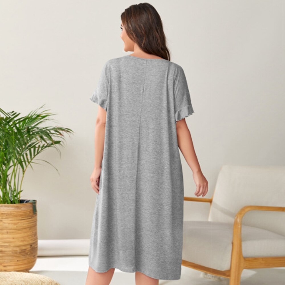 Womens Nightgown Sleepshirt Soft Sleepwear Short F... – Grandado