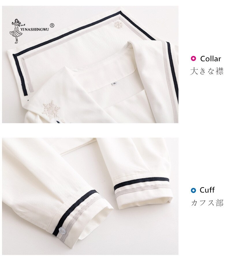 Autumn Summer Japanese School Uniform For Girl Cut... – Grandado
