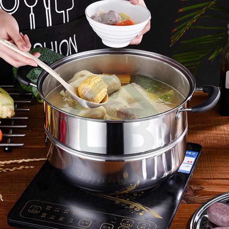 1Pc Stainless Steel Steam Pot Double-layered Food ... – Grandado