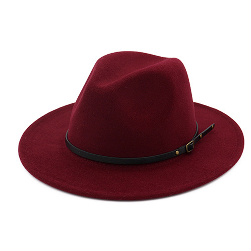 QBHAT Outer Wine Red Inner Red Patchwork Felt Hat ... – Grandado