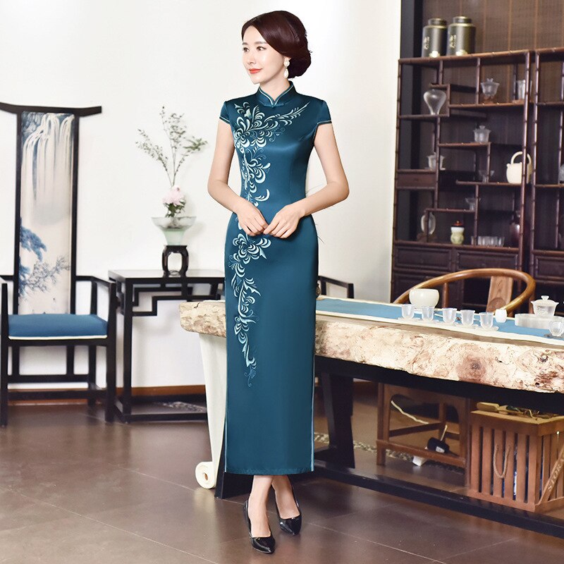 Plus Size 4XL Vrouwen Unieke Lange Cheongsam Jurke... – Grandado