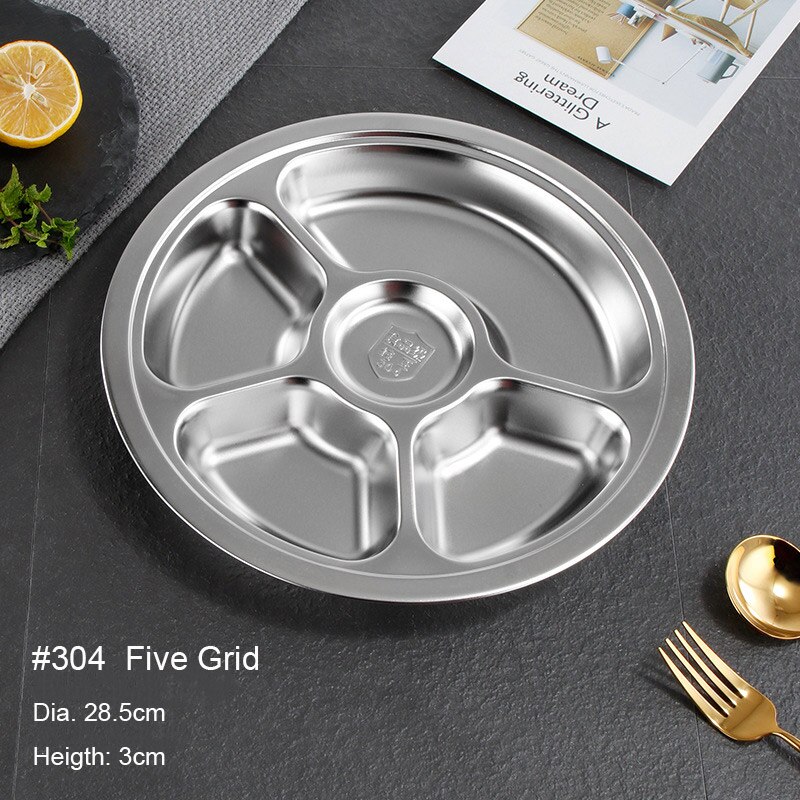 304 Stainless Steel Plate Kindergarten Plate Schoo... – Grandado