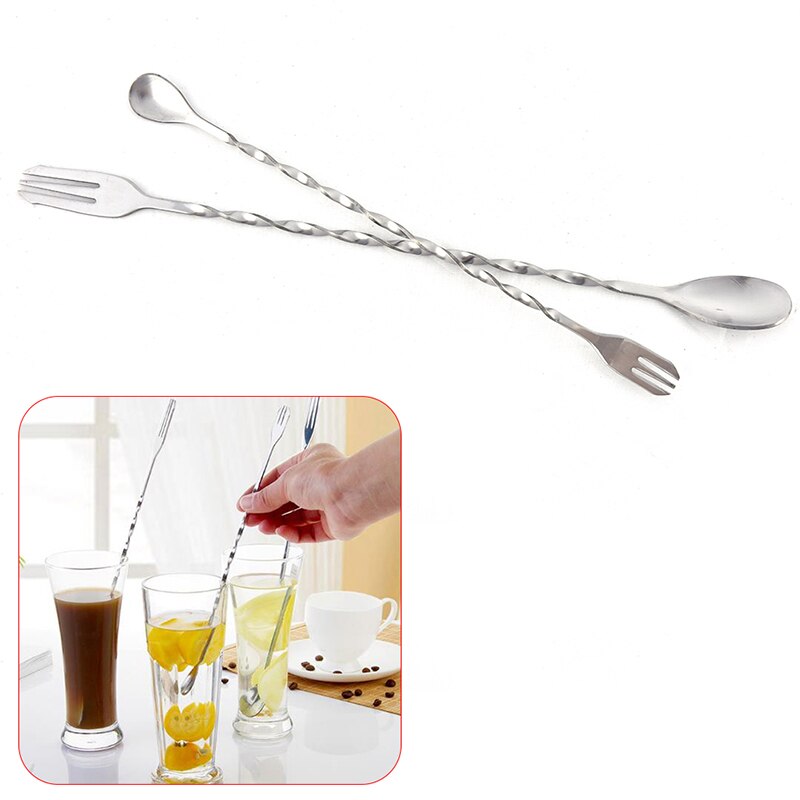 1pc 20/26cm fork spoon Double Head Stainless Steel... – Grandado