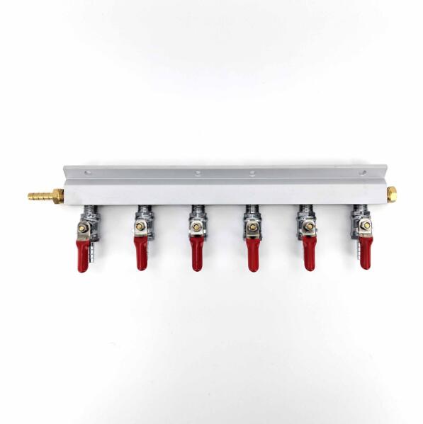 6 Way Gas Manifold Distribution CO2 Splitter W/ Ch... – Grandado