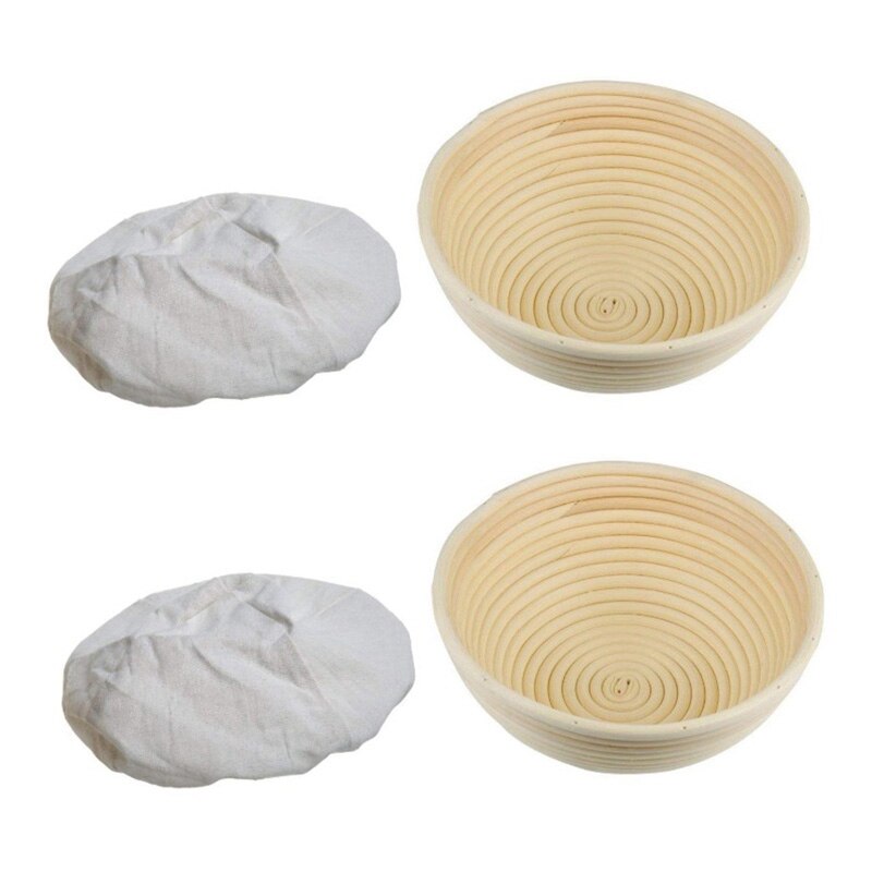 2X Round Banneton Proofing Basket Set - Brot Form ... – Grandado